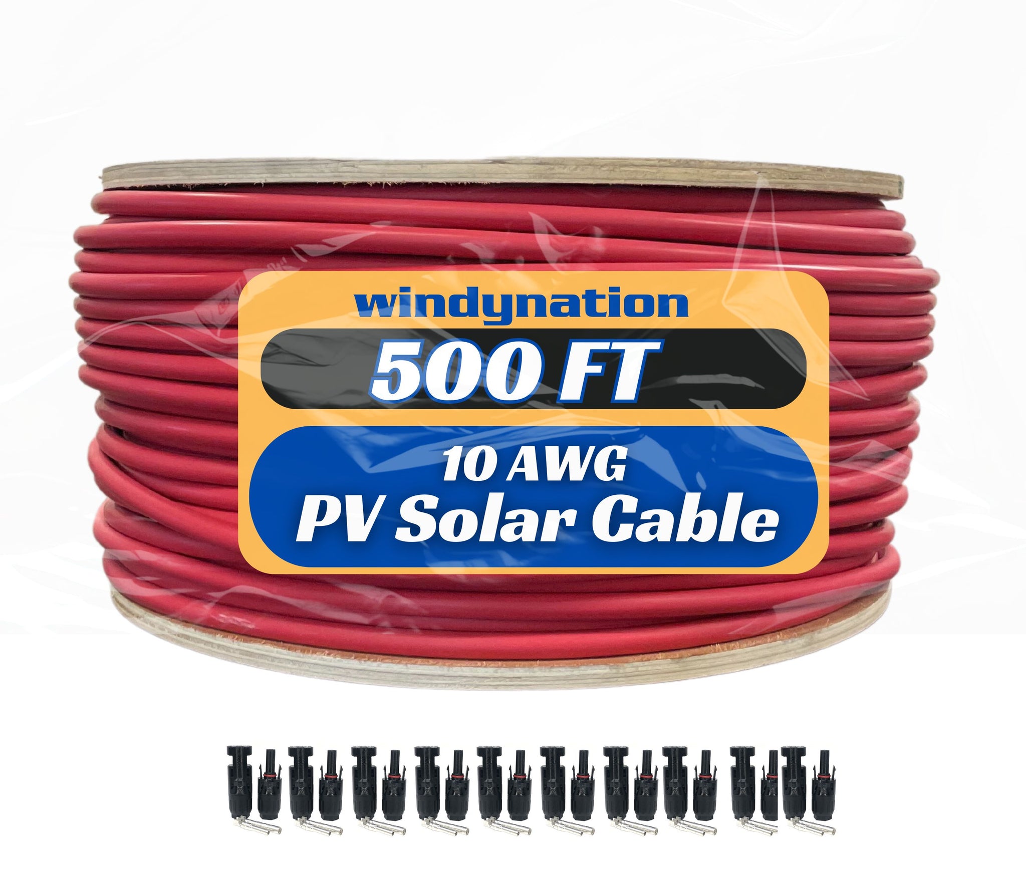 500 Foot Spool 10 Gauge 10 AWG Solar Panel Extension Cable Wire Black ...