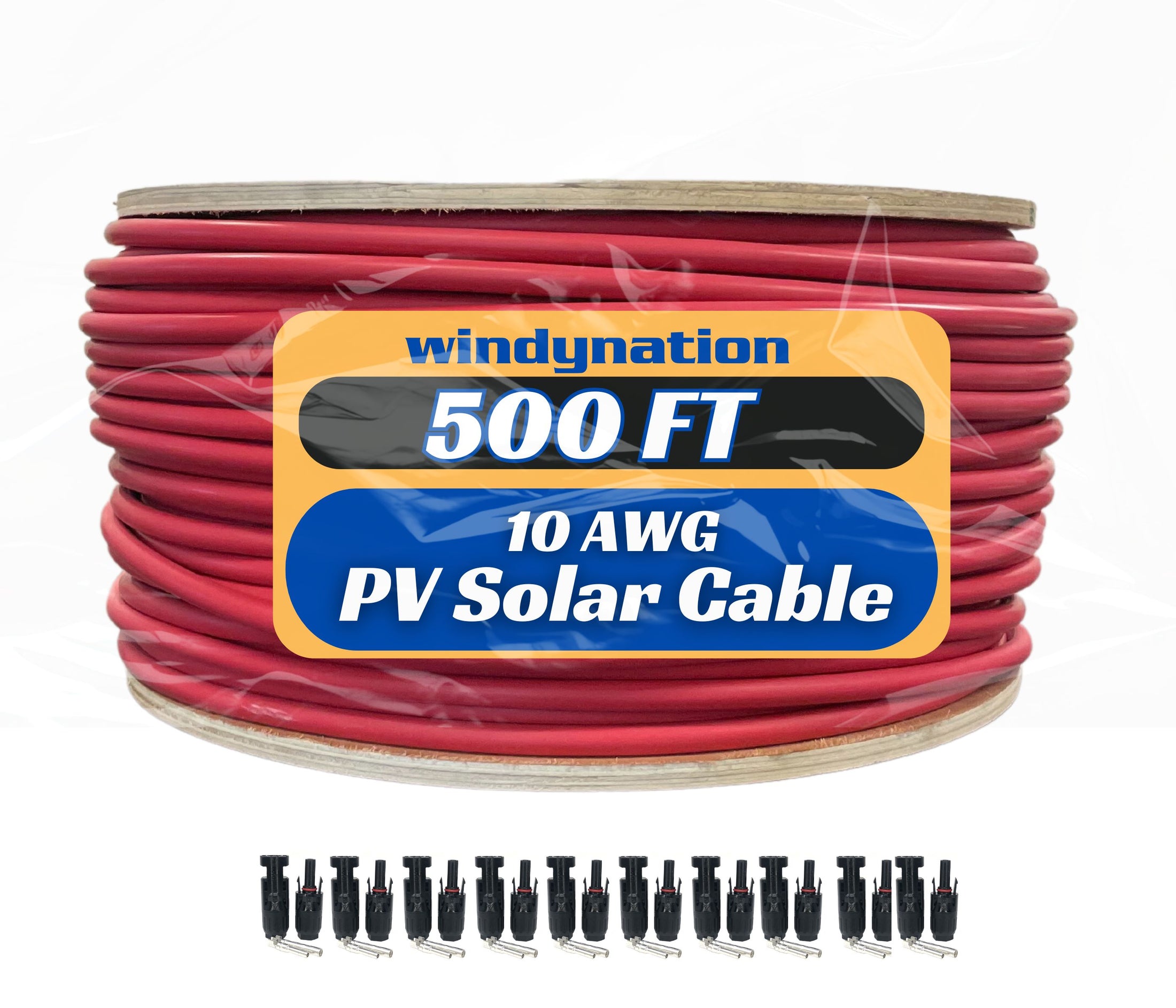 500 Foot Spool 10 Gauge 10 AWG Solar Panel Extension Cable Wire Black ...