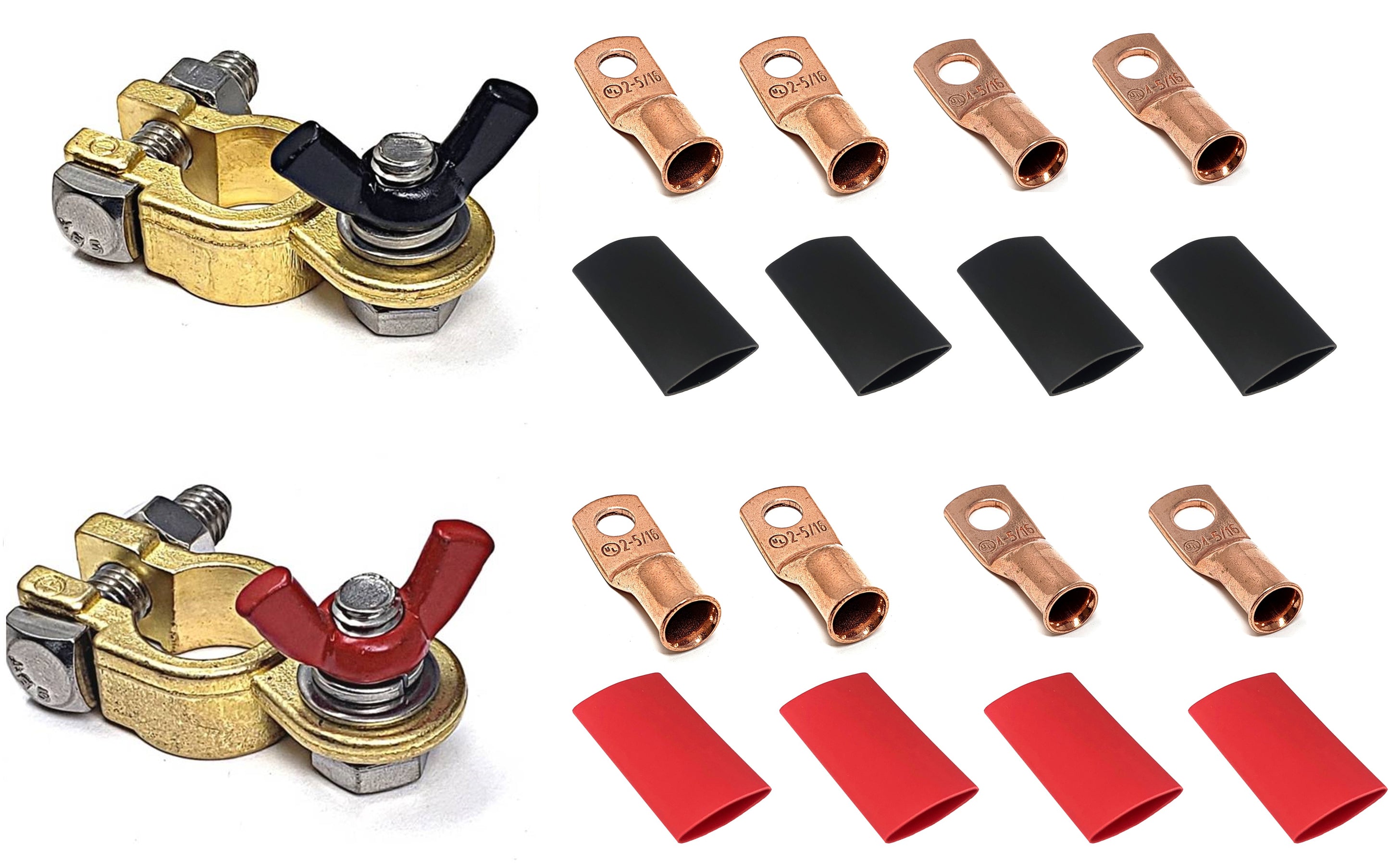 Marine Grade Battery Terminal Top Post Kit for RV, Trucks, Boats, Cars ...
