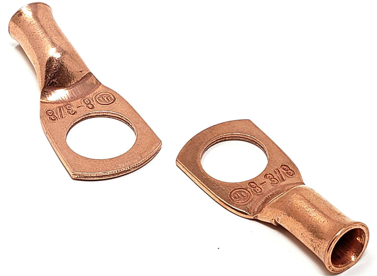 8 Gauge (AWG) Pure Copper Cable Lug Connector Ring Terminals – Windy ...