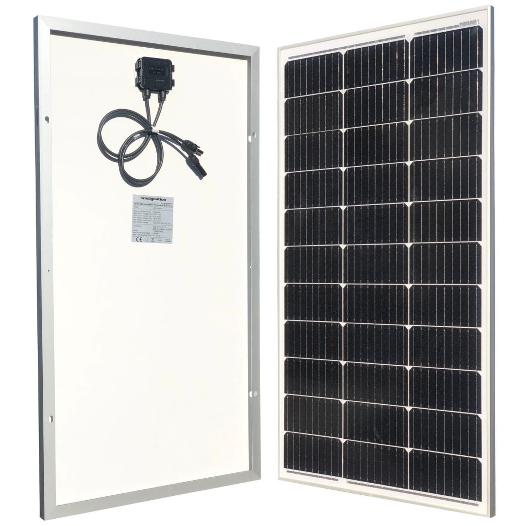 100 Watt 12-Volt Monocrystalline Solar Panel – Windy Nation Inc
